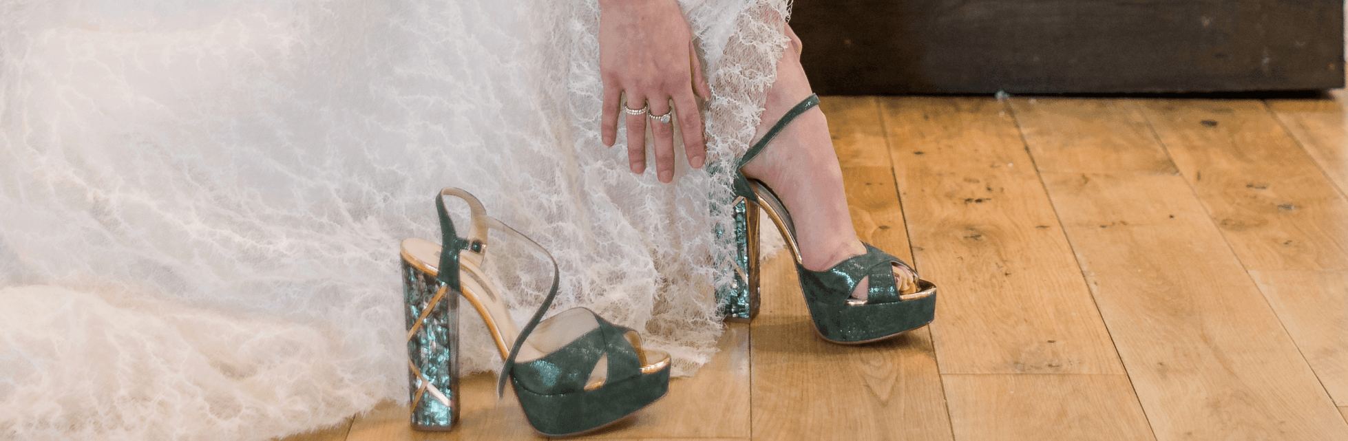 Garden-Inspired Glamour: Pairing Green Wedding Shoes with Floral Weddi
